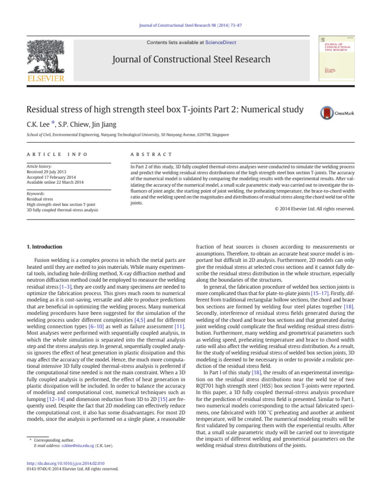 2014_Residual Stress Study of Welded High Strength Steel Box Section T ...