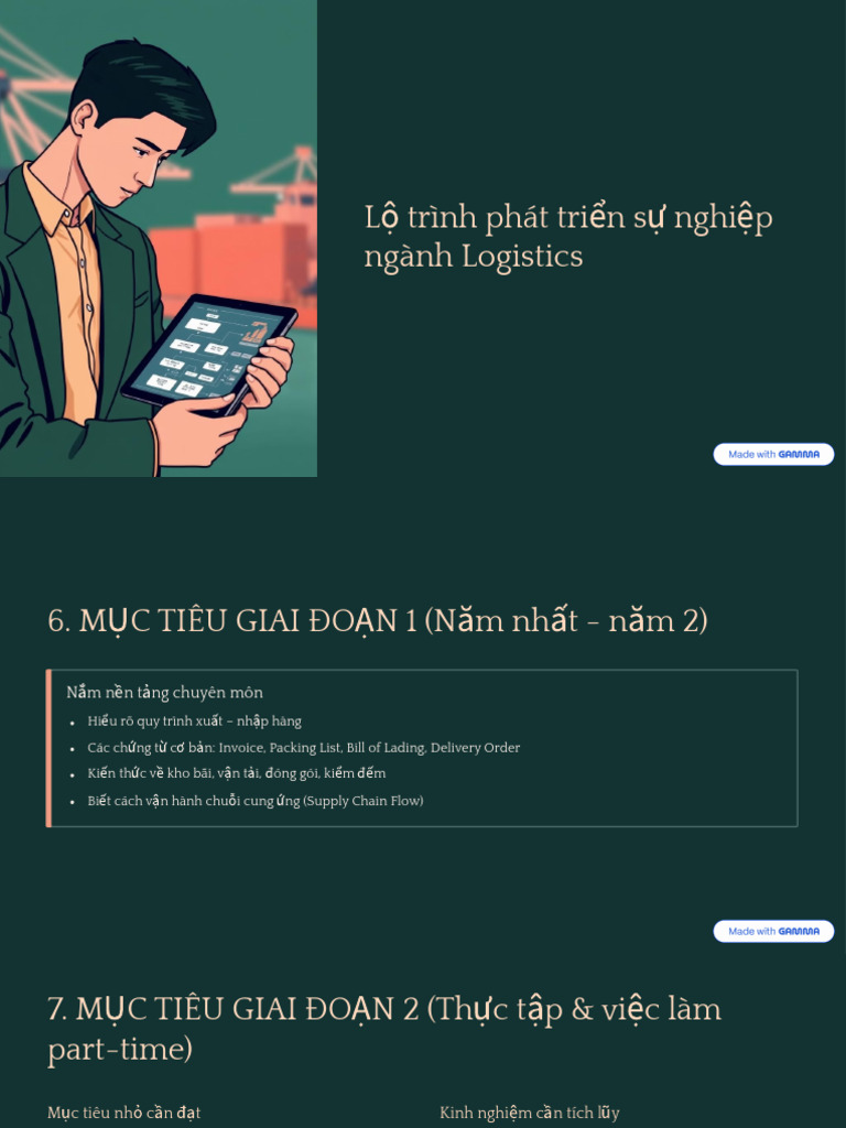 Lo Trinh Phat Trien Su Nghiep Nganh Logistics (3) | PDF