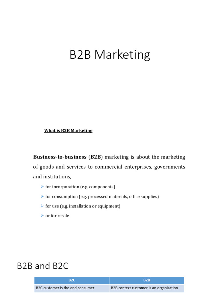 B2b Marketing Pdf