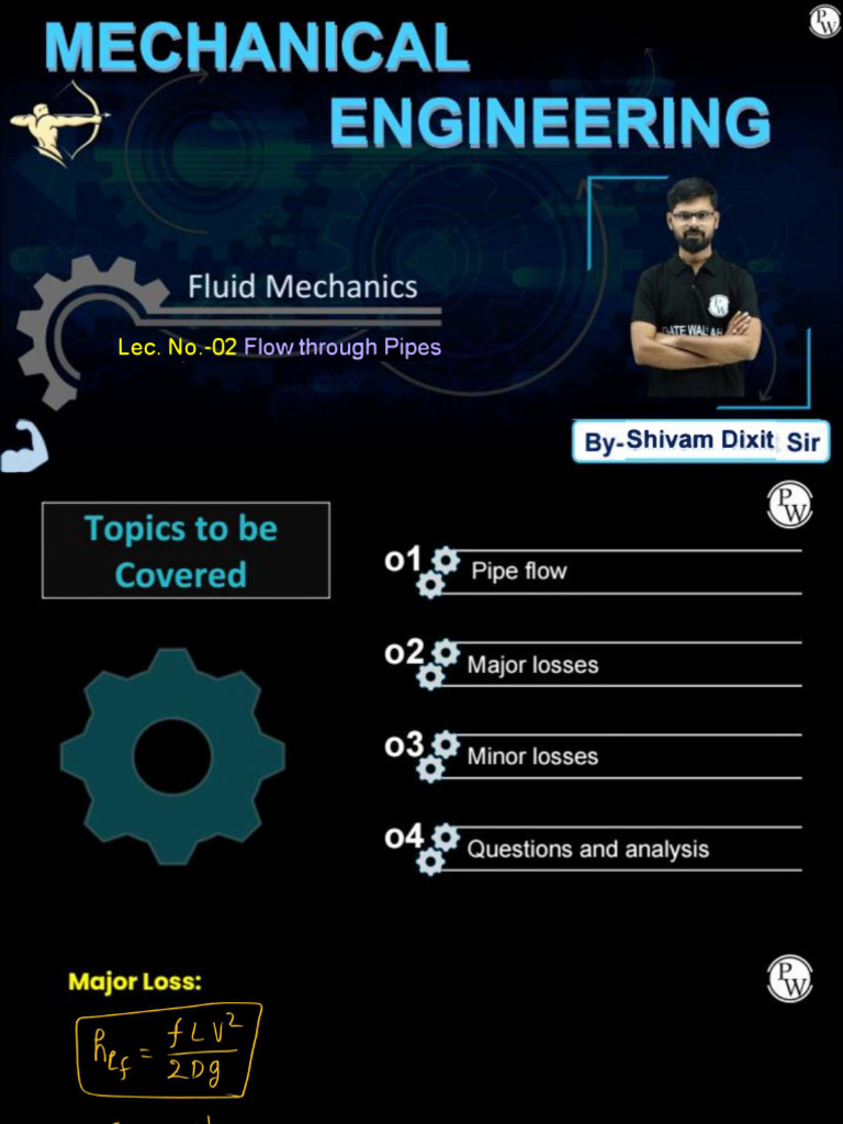 Flow Through Pipes 02 - Class Notes | PDF
