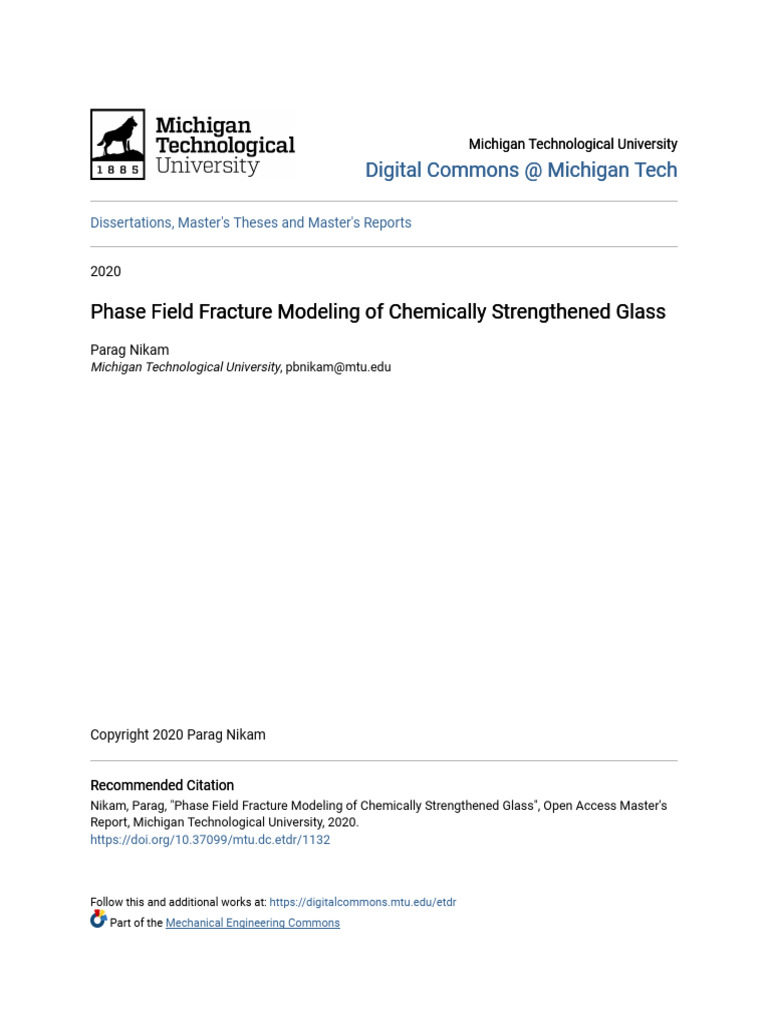 Phase Field Fracture in Strengthened Glass | PDF | Fracture | Fracture ...