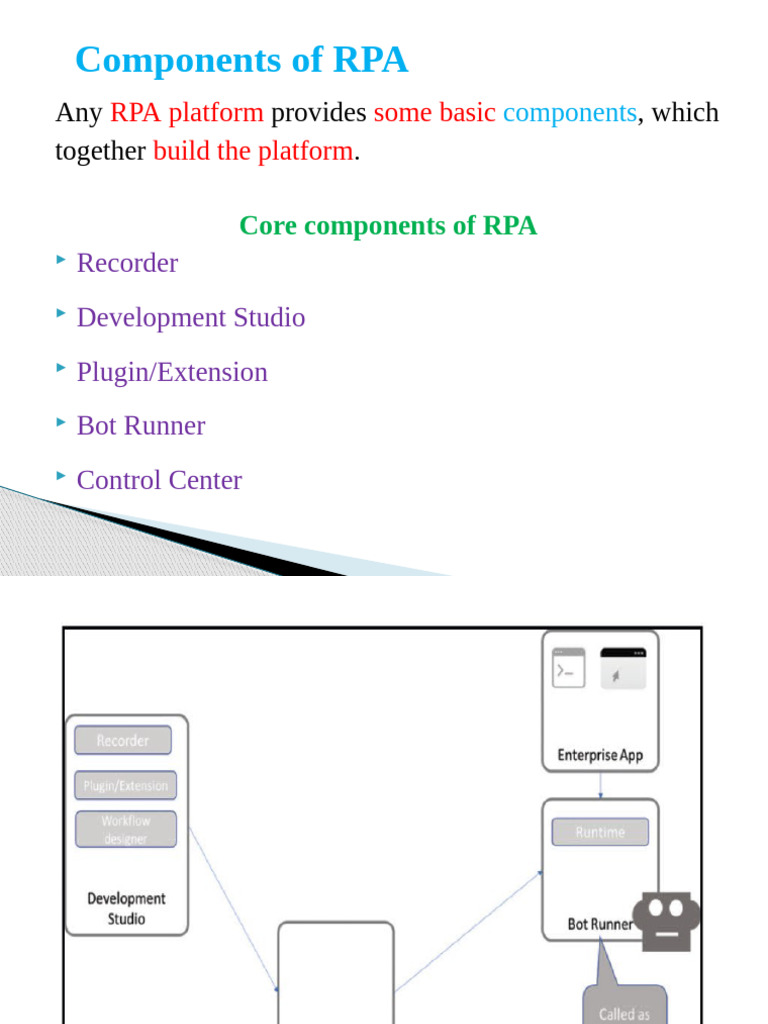 Core Components of RPA Platforms | PDF