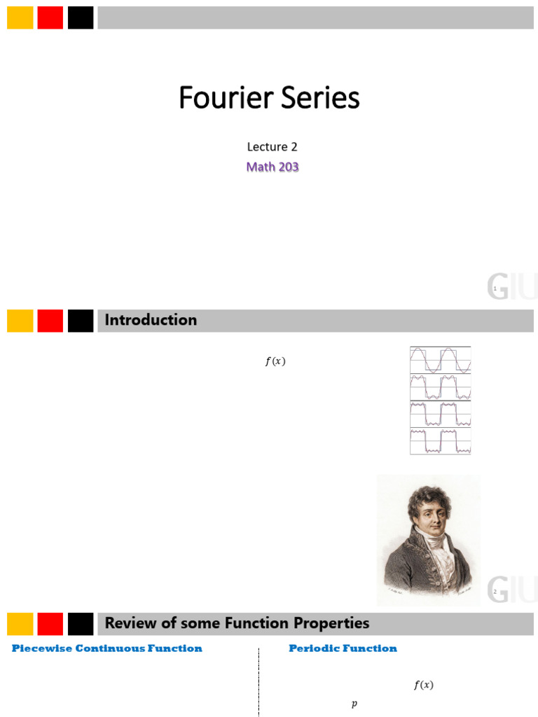 Understanding Fourier Series Basics | PDF | Fourier Series | Interval ...