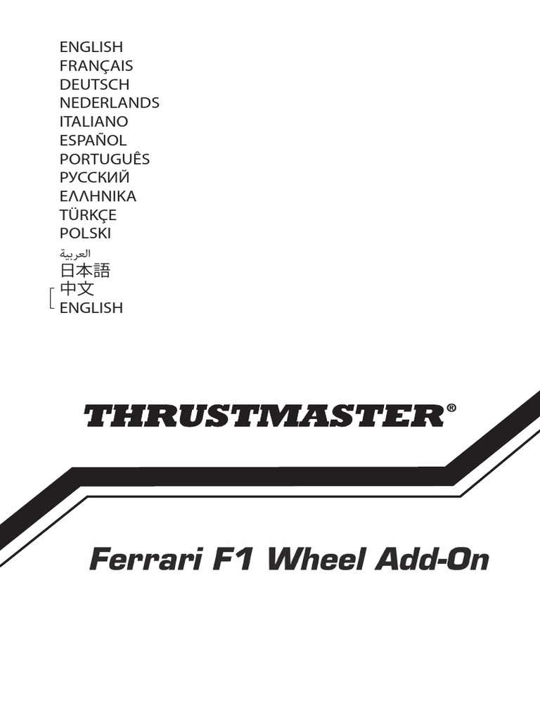 Thrustmaster Ferrari f1 Wheel Add On | PDF | Legal Liability ...