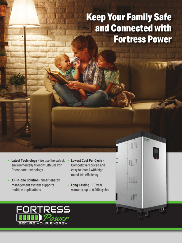 Fortress Power EVault 18.5 Sales Flyer | PDF | Solar Power | Energy Storage