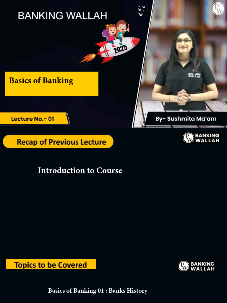 Basics of Banking 01 - Class Notes | PDF