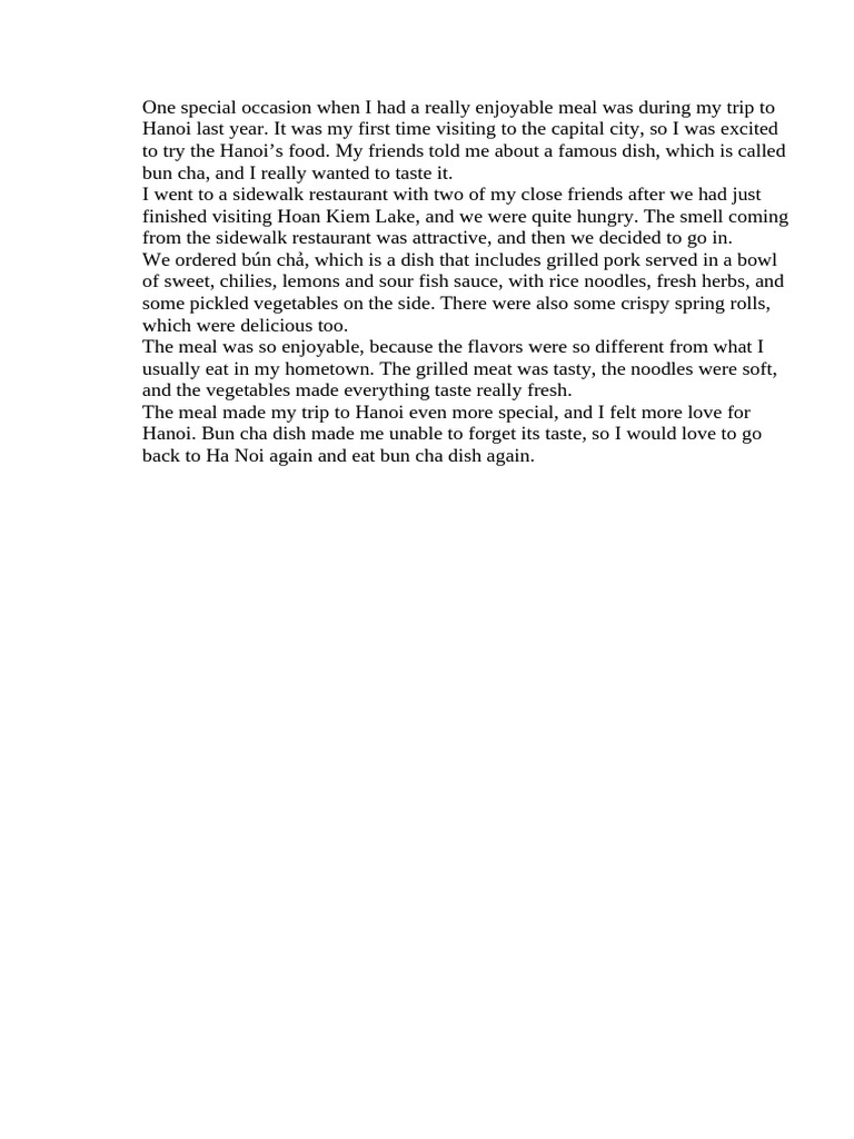 Occasion and Enjoyable Food | PDF
