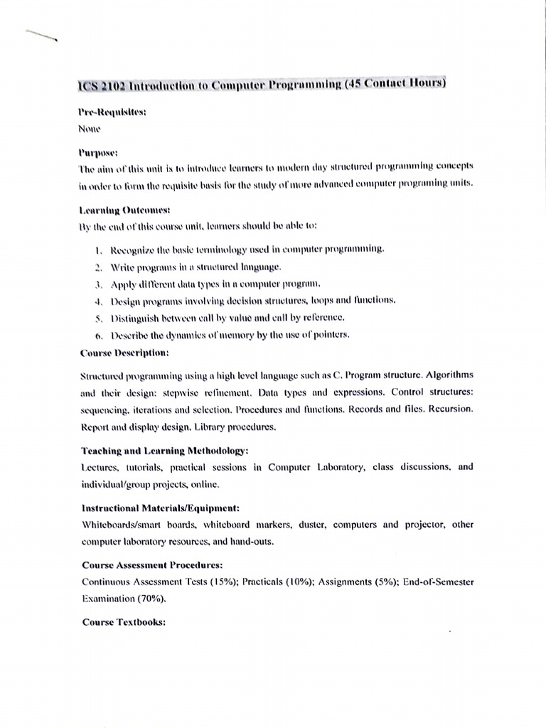 Introduction to Computer Systems Course Outline | PDF | Computer ...