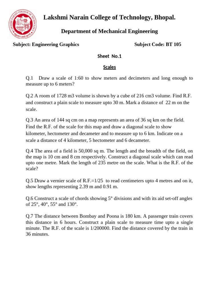 EG (BT-105) Practical Sheets Aug.2025 (3) | PDF | Ellipse | Circle