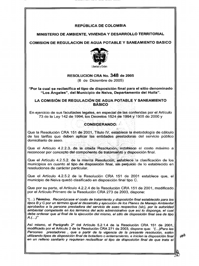 Lry - Res 348 de 2005 | PDF