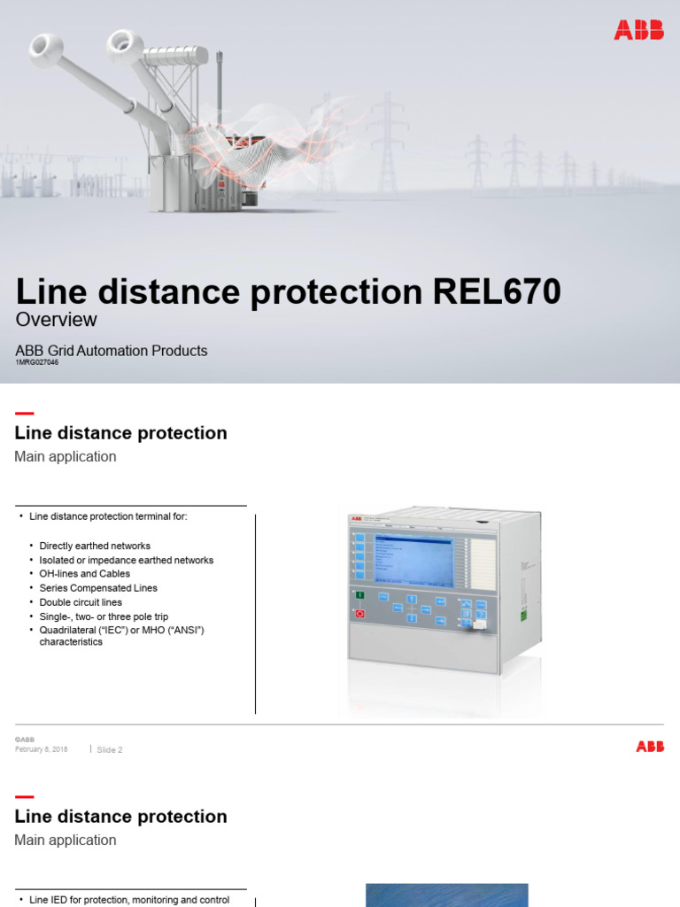 Line Distance Protection REL670 Overview | PDF | Electrical Impedance ...