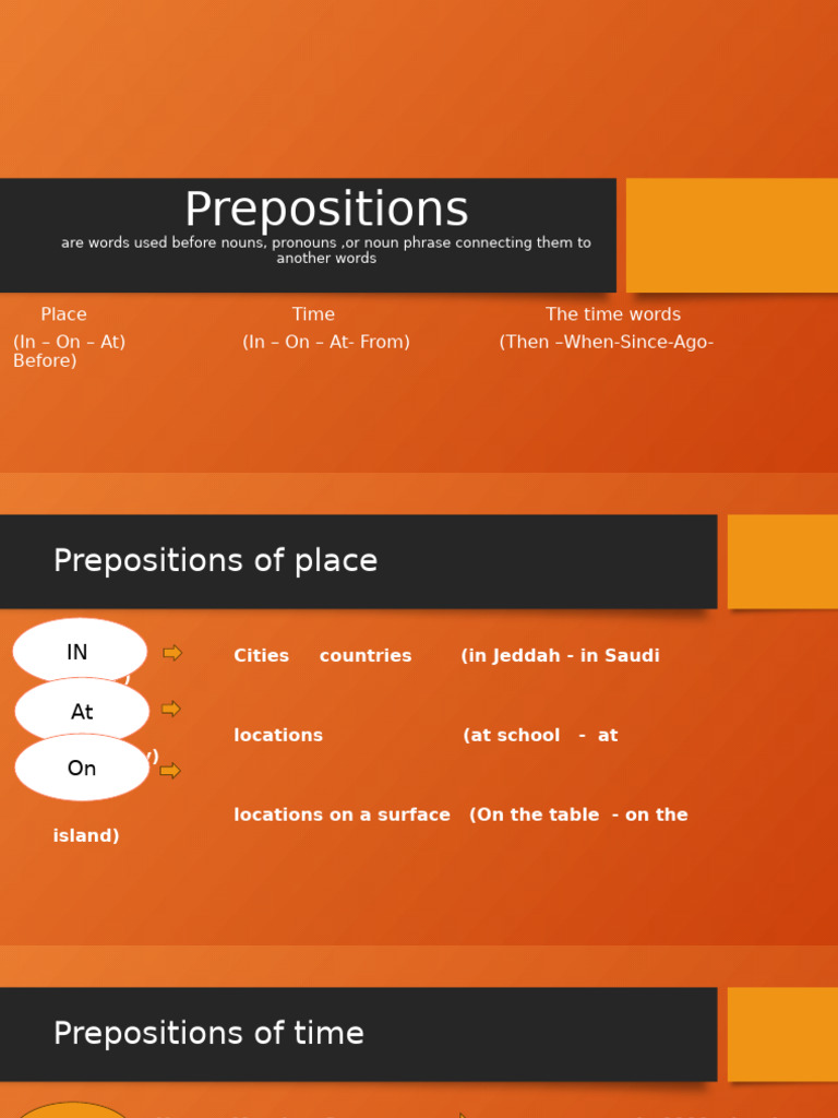 Prepositions Powerpoint | PDF