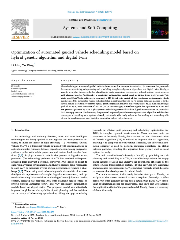 4- Optimization of Automated Guided Vehicle Scheduling Model Based on ...