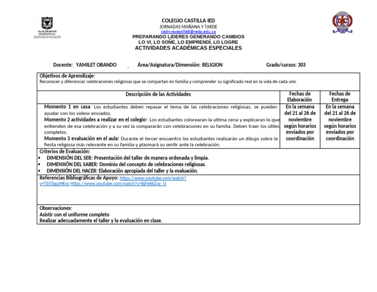 Aae Grado 303 Religion | PDF | Aprendizaje | Modificación de comportamiento