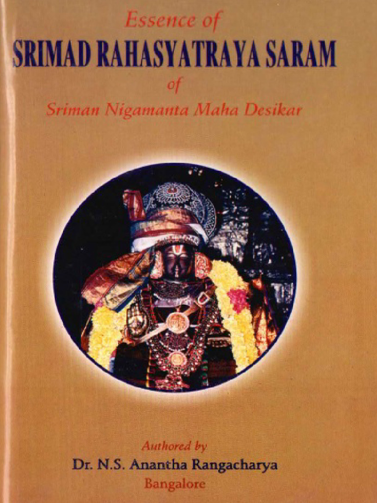 Essence of Srimad Rahasyatraya Sara | PDF | Brahman | Eastern Philosophy