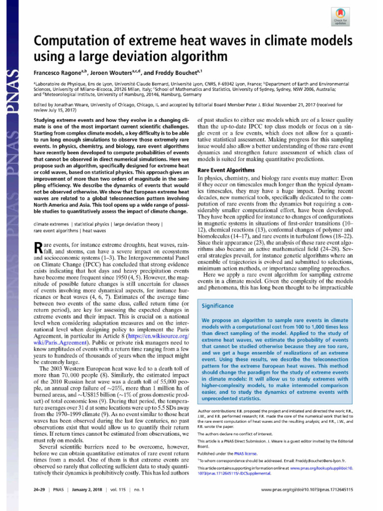 P2 Heat Wave Climate Models | PDF
