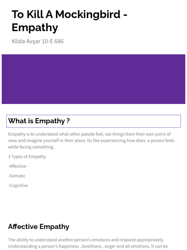Untitled Presentation | PDF | To Kill A Mockingbird | Empathy