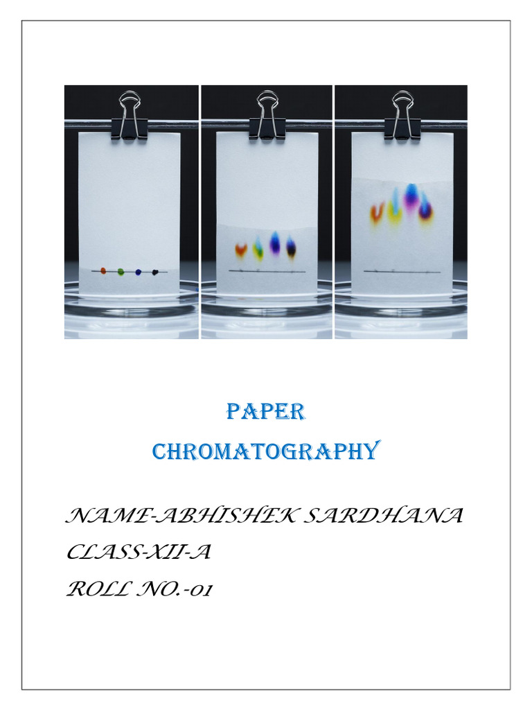 Paper Chromatography Experiment Guide | PDF | Chromatography ...