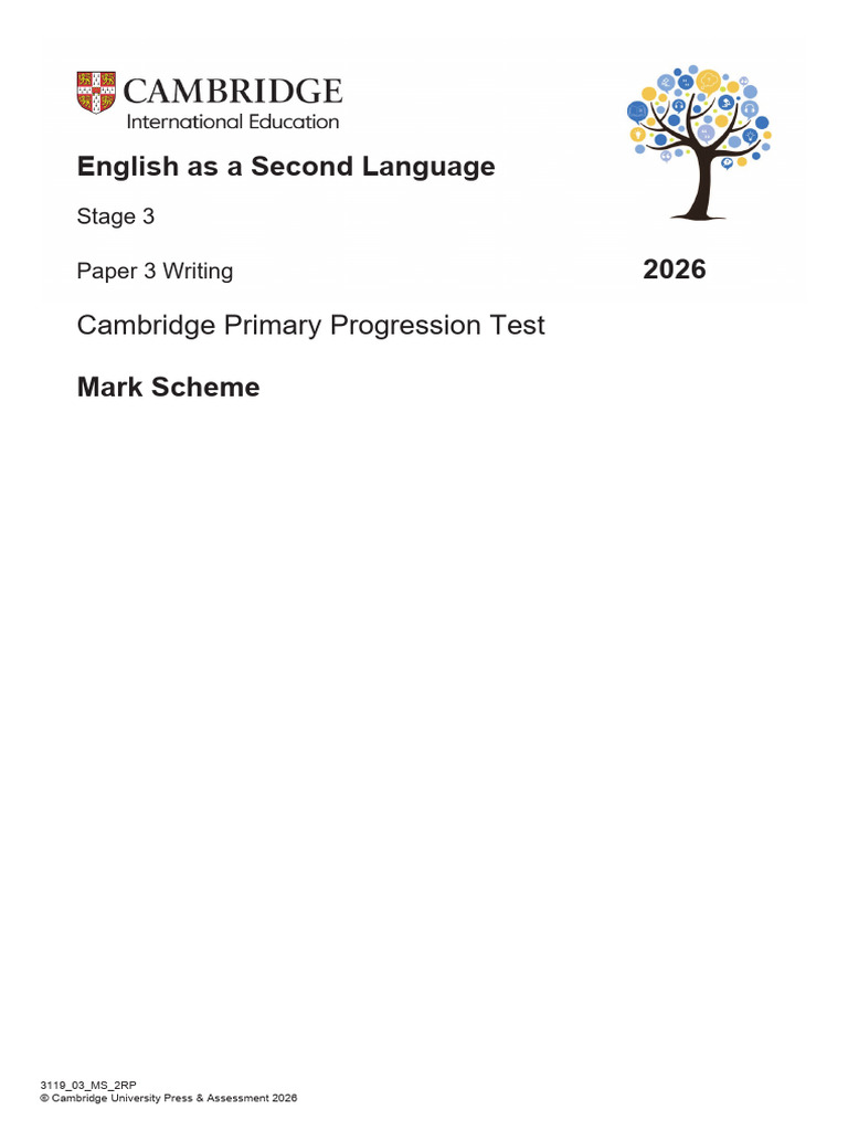 ESL Stage 3 Writing Mark Scheme 2026 | PDF | English As A Second Or ...