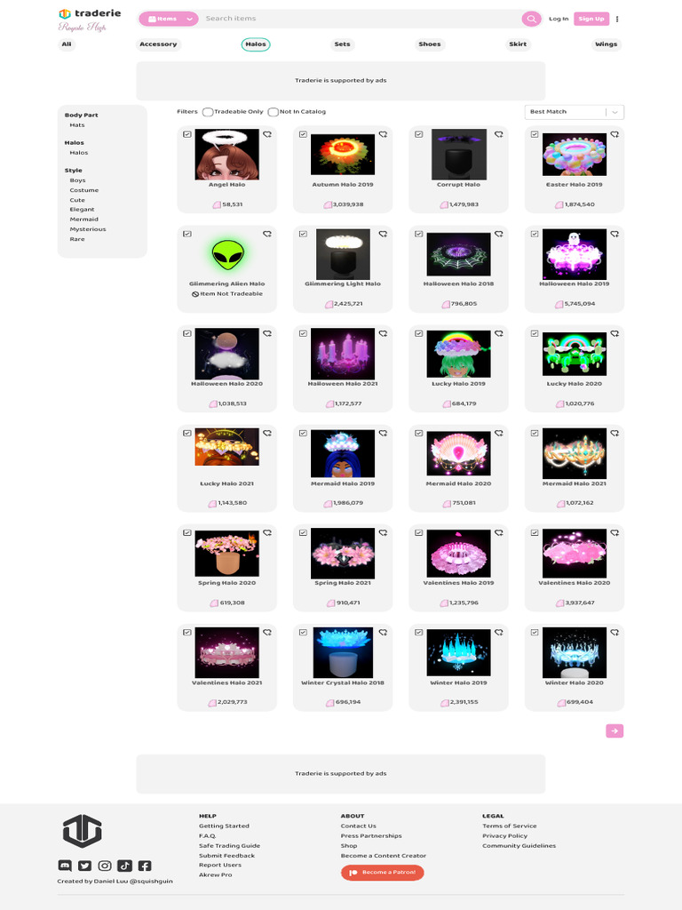 Browse Halos Items Royale High Traderie | PDF