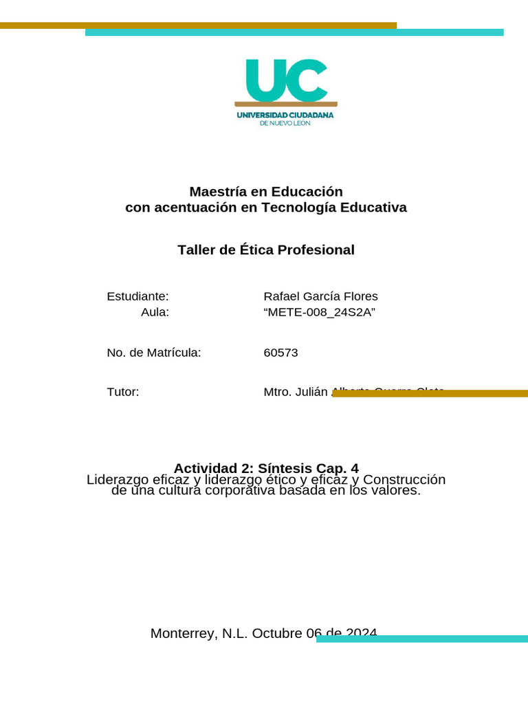 Actividad_2_RGF | PDF | Liderazgo | Cultura organizacional