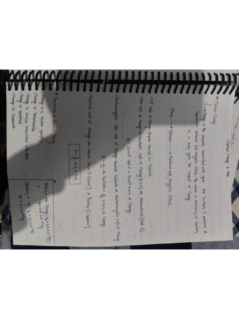 Electric charge and field | PDF