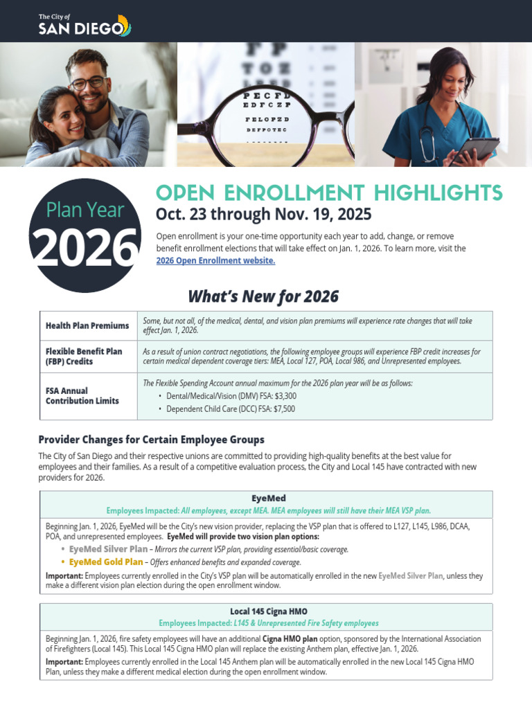 2026 Open Enrollment Key Updates | PDF | Social Programs | Public Services
