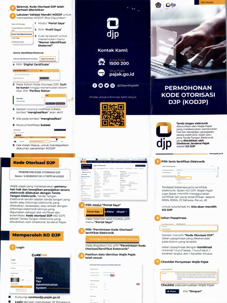 Tata Cara Permohonan Kode Otorisasi DJP | PDF