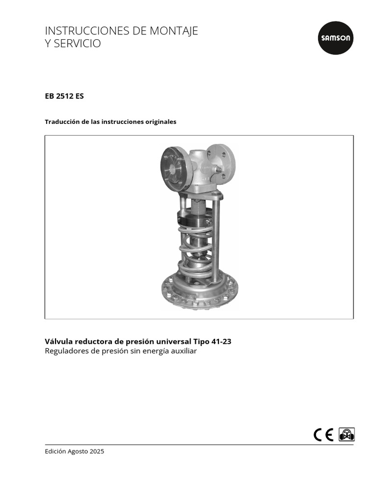 Montaje_Valvula reductora de presion tipo 41-23_Samson | PDF | Soldadura | Construcción