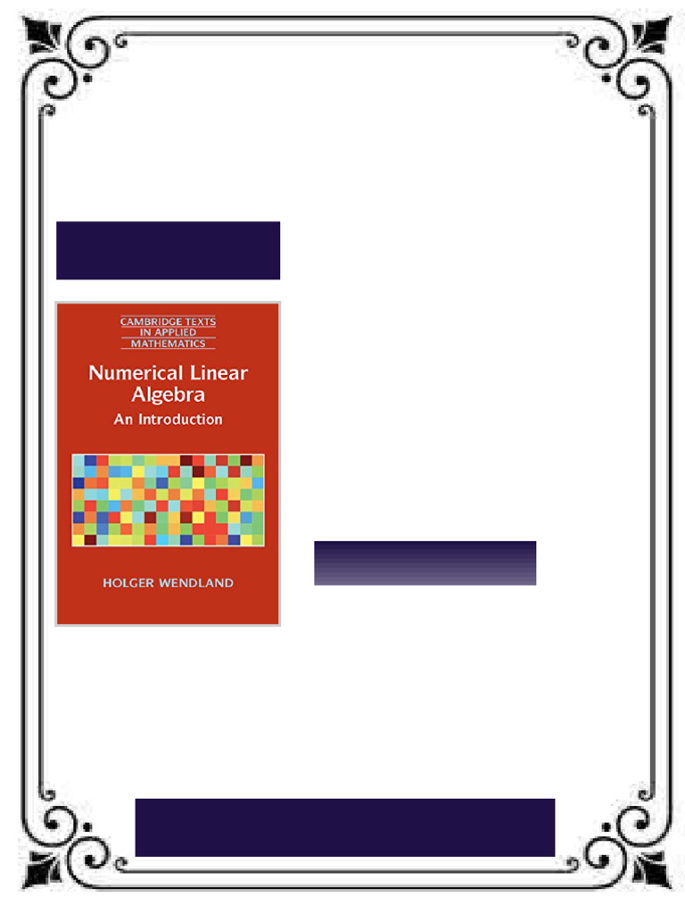 Numerical Linear Algebra An Introduction 1st Edition Holger Wendland eBook indexed pdf version ...
