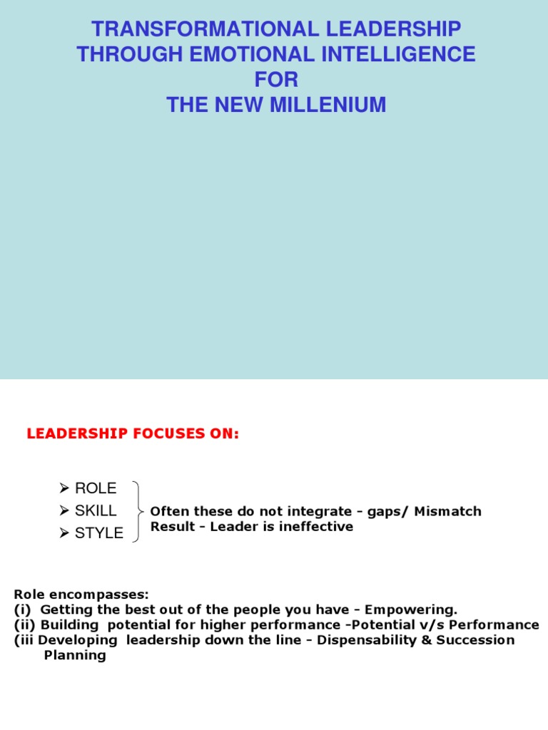 Transformational Leadership (ST - Xaviers) | PDF | Anger | Leadership