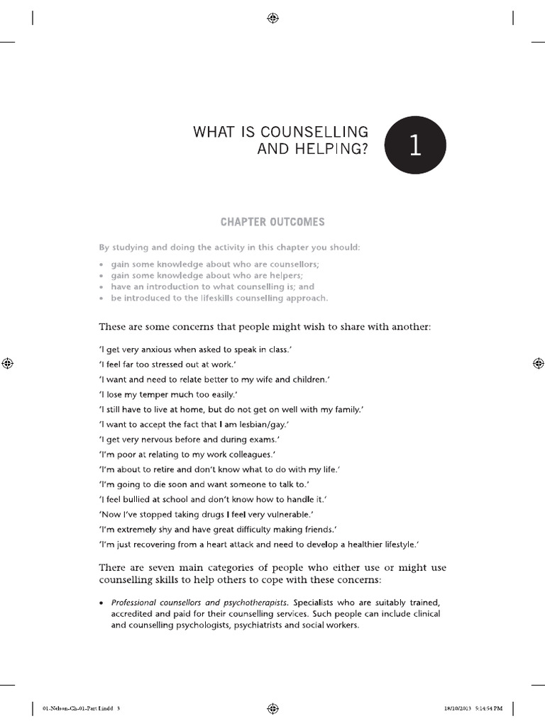 What is Counseling and Helping | PDF