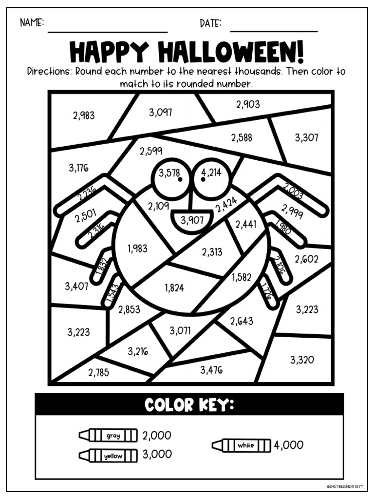 Halloween Rounding Activity for Kids | PDF