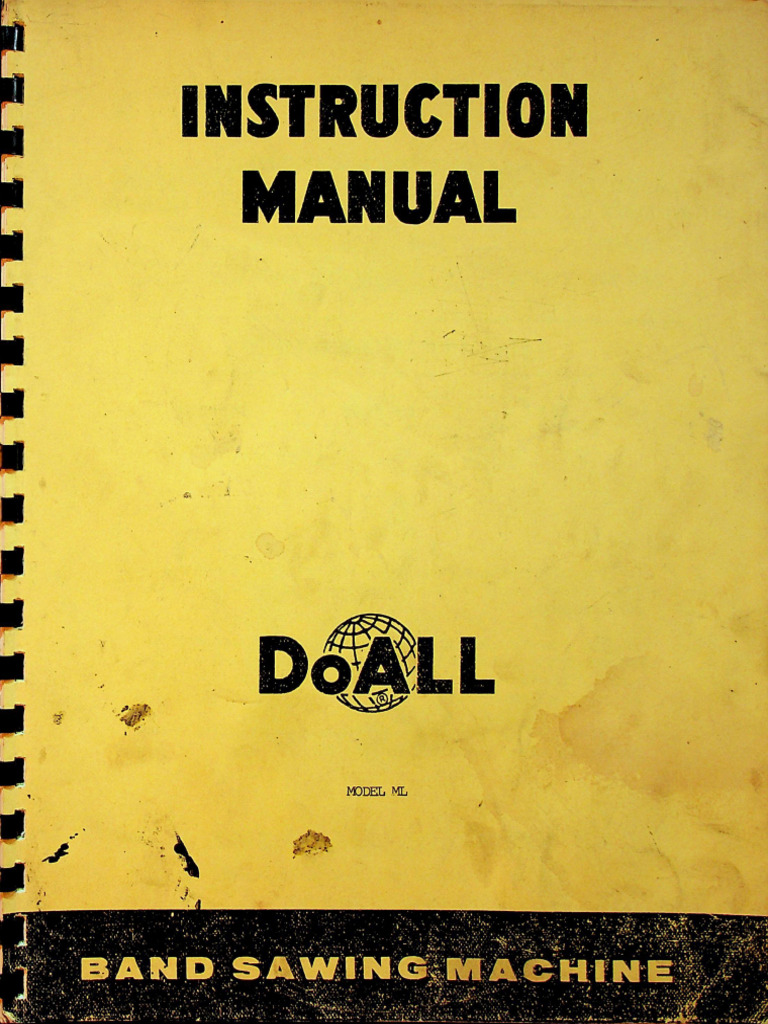 DoALL Contour Machine Instruction Manual | PDF