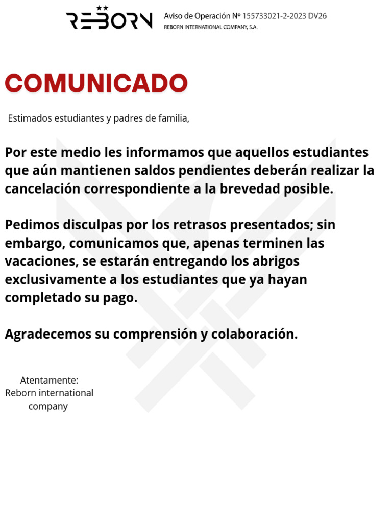 Comunicado .PDF | PDF