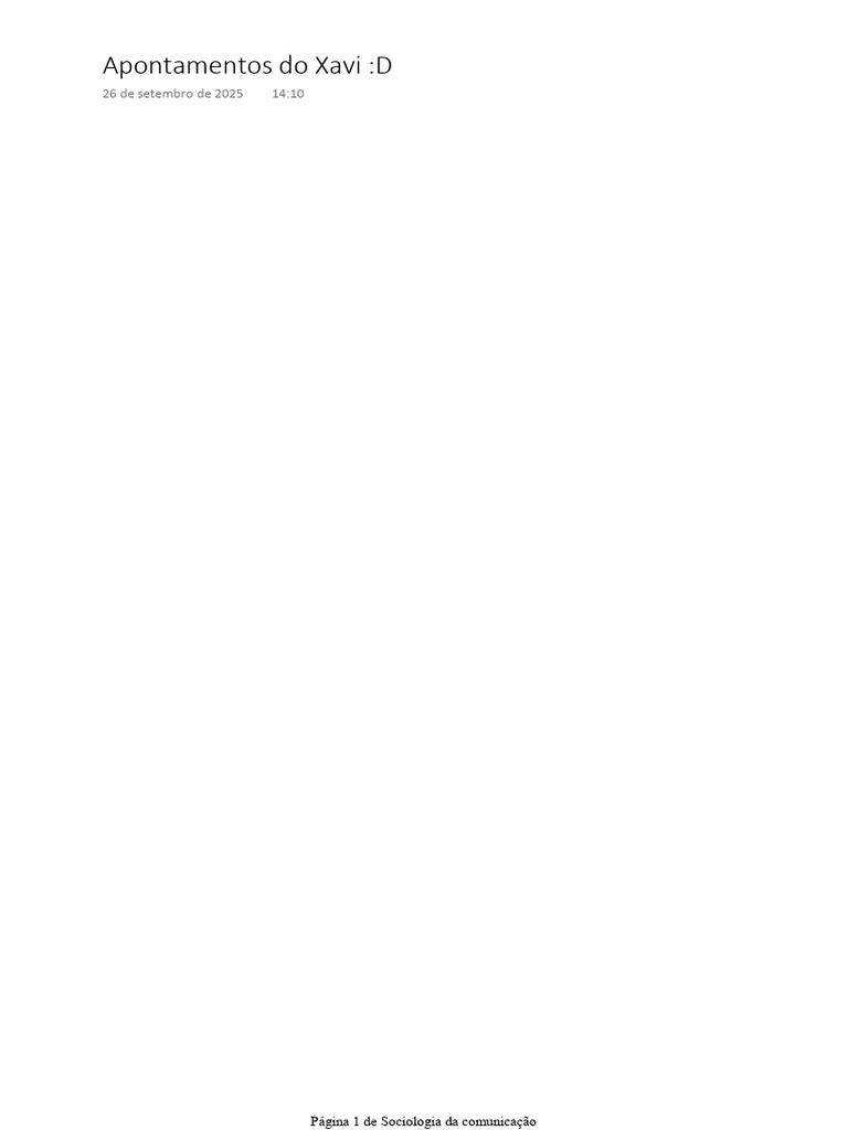 Sociologia da comunicação_apontamentos do Xavi | PDF | Sociologia ...