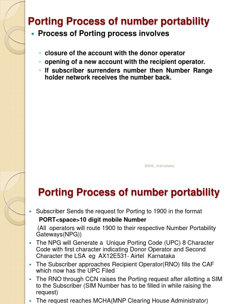 Porting Process Simplied | PDF | Telecommunications Engineering ...
