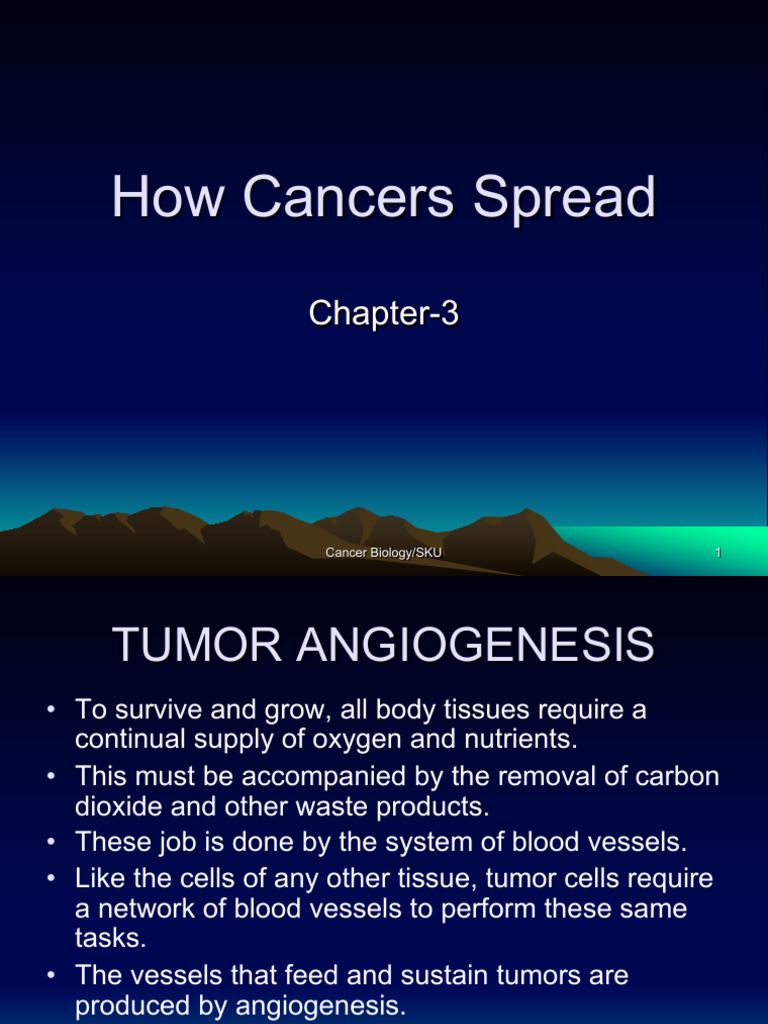 Lecture 3A Cancer | PDF | Angiogenesis | Blood Vessel