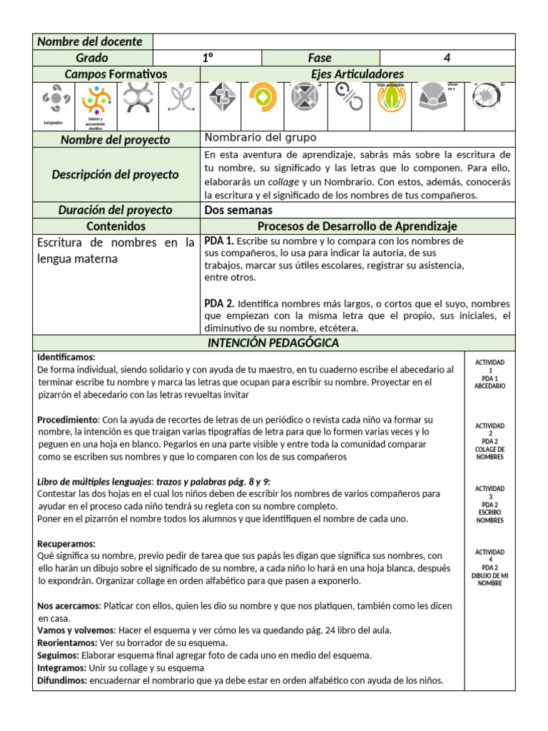 Planeacion Primero En | PDF | Modificación de comportamiento | Cognición