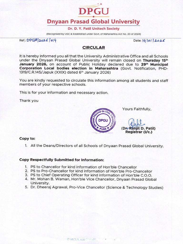 11_Circular_14.01.2026 | PDF