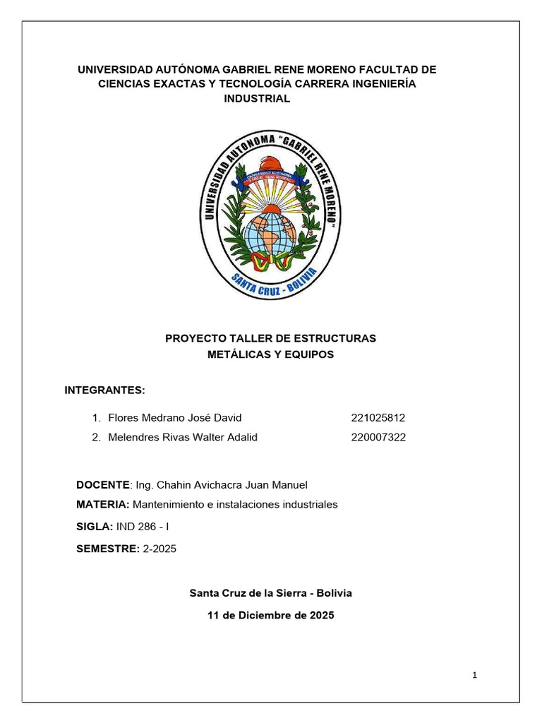 Proyecto Final Metalmec Srl-1 | PDF | Ventilación (Arquitectura) | Ingeniería de confiabilidad