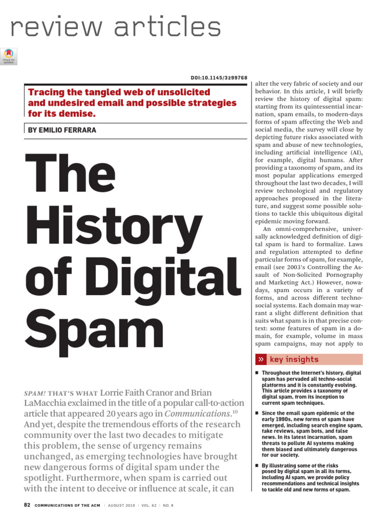 Evolution of Digital Spam Strategies | PDF | Spamming | Email Spam