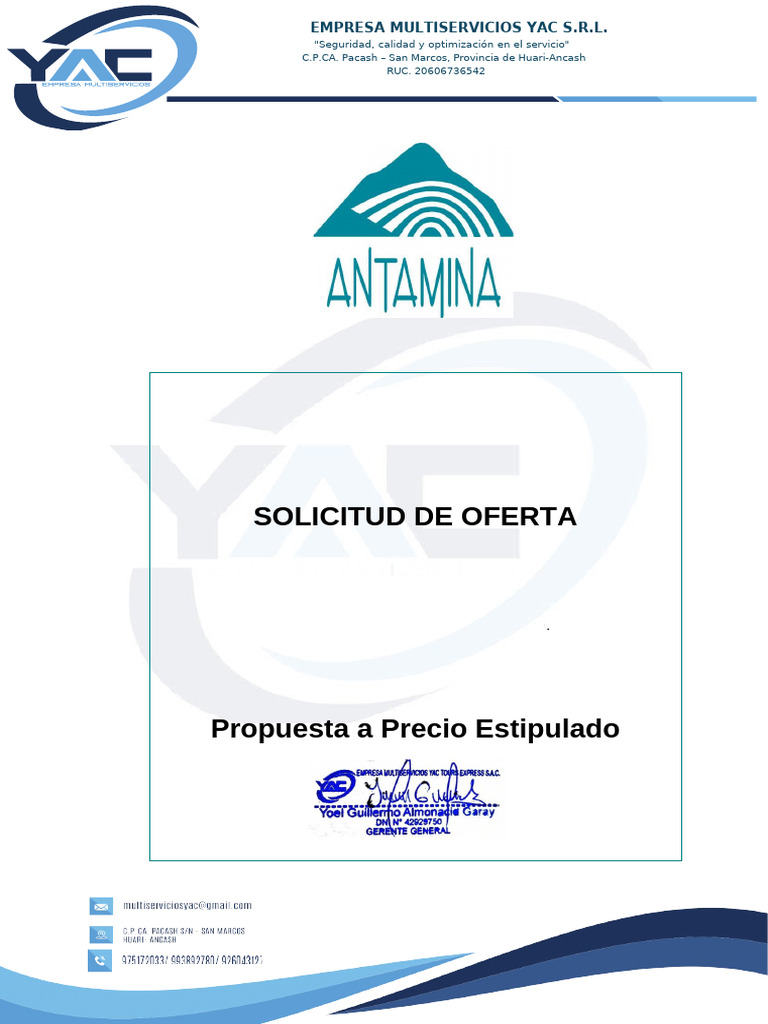 1. Formato a2 - Precio Estipulado | PDF