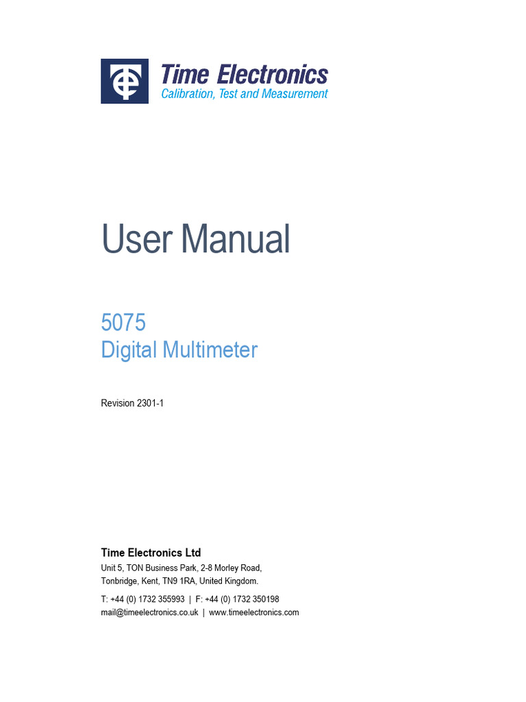 5075-user-manual | PDF | Electromagnetism | Electricity