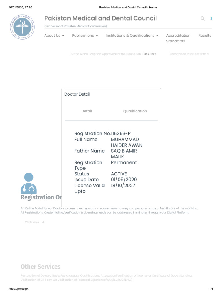 Pakistan Medical and Dental Council Services | PDF | Medicine | Health Care