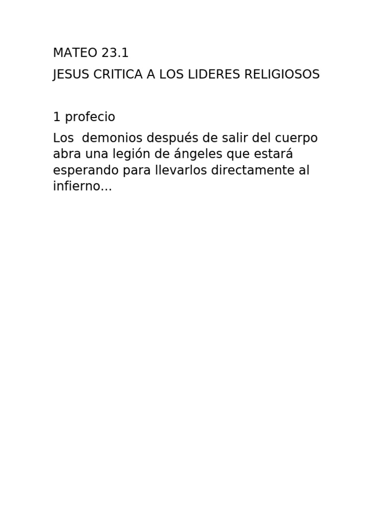 MATEO 23 | PDF