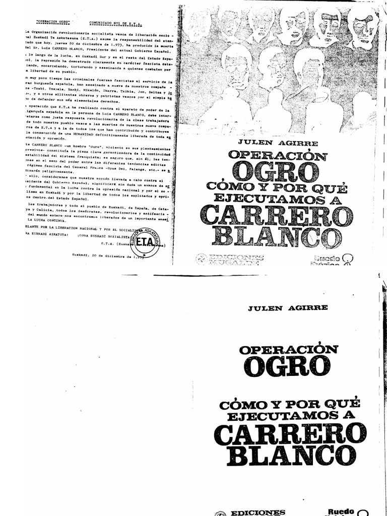 Eva Forest - Operacion Ogro (Cómo y Por Qué Ejecutamos A Carrero Blanco ...