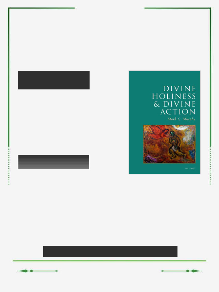 Divine Holiness and Divine Action Mark C. Murphy ebook 2026 chapter ...