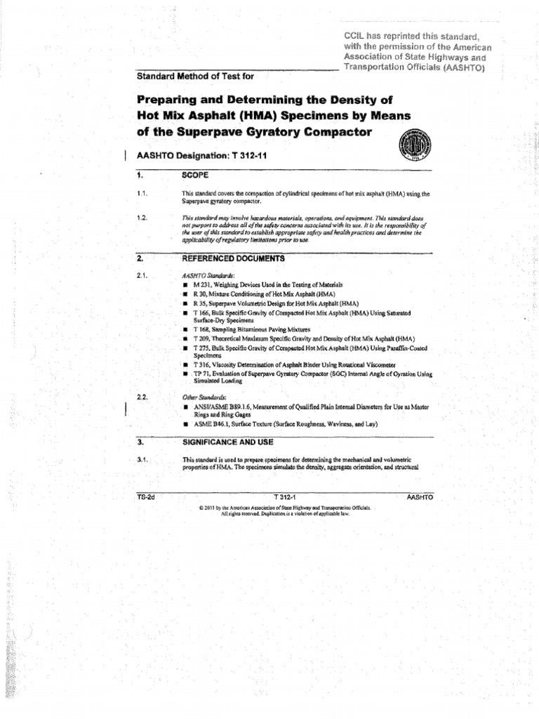 Aashto t 312 | PDF