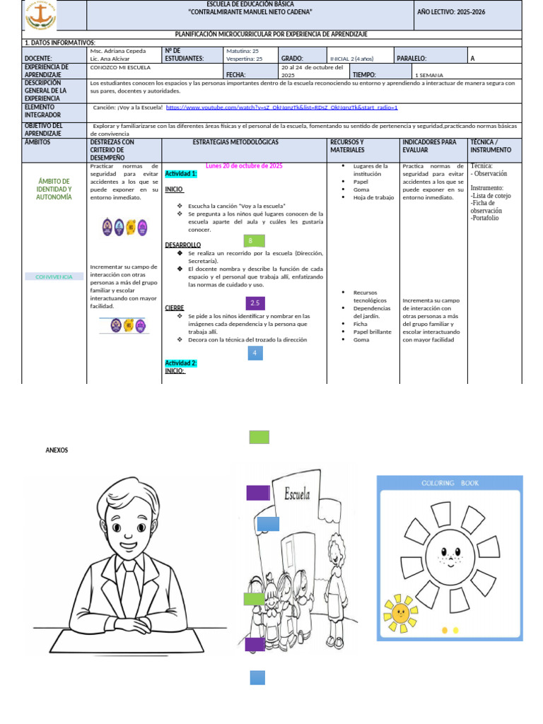 2.Conozco Mi Escuela | PDF | Escuelas | Aprendizaje